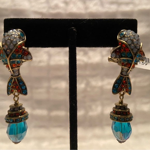 Heidi Daus | Jewelry | Heidi Daus Multicolor Fish Earrings | Poshmark